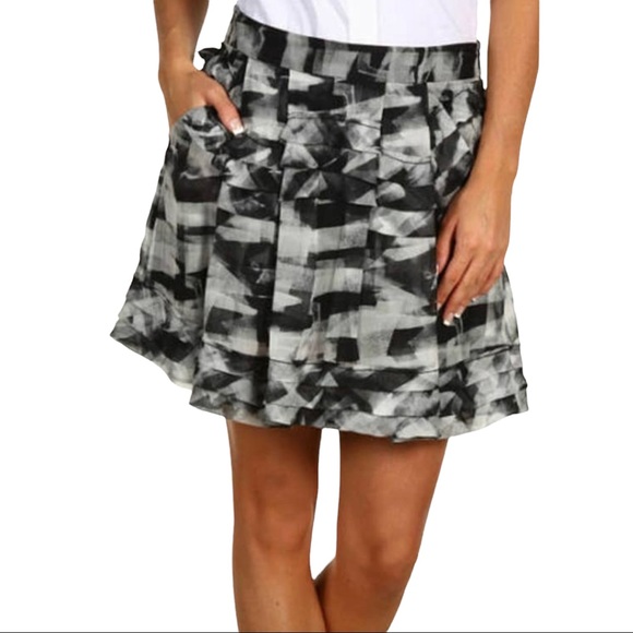 Theory | Skirts | Theory 4 Mashita Cubist Plaid Black White Aline ...